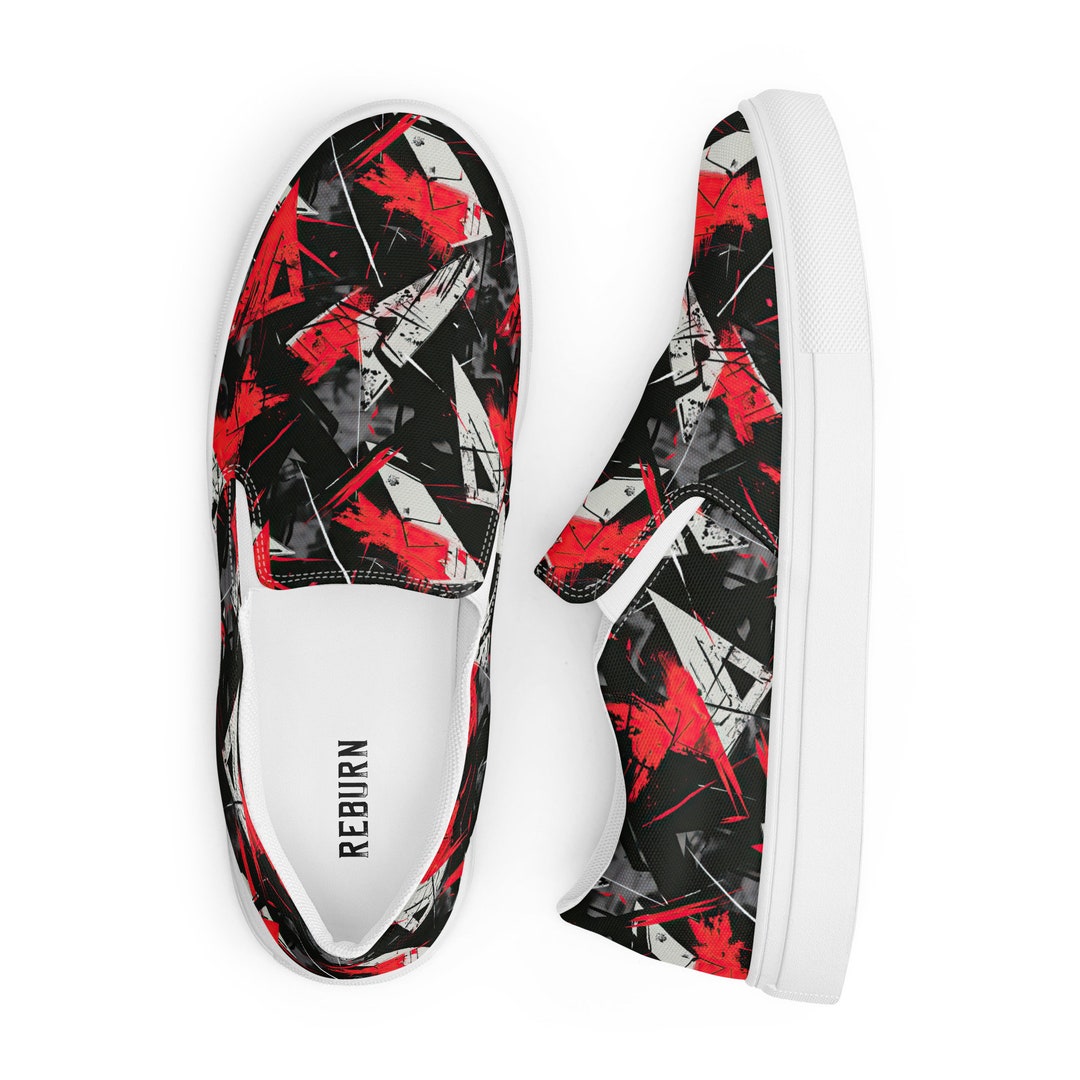 Abstract Red Pattern Skater Surfer Punk Rock Death Metal Night Club ...