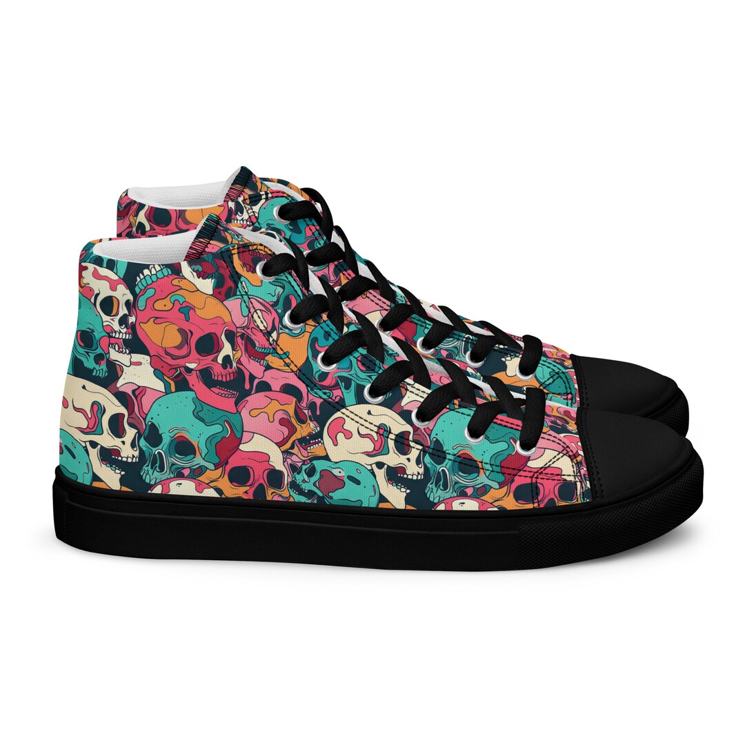 Skull Skater Surfer Punk Death Metal Night Club Apparel Footwear Blue ...