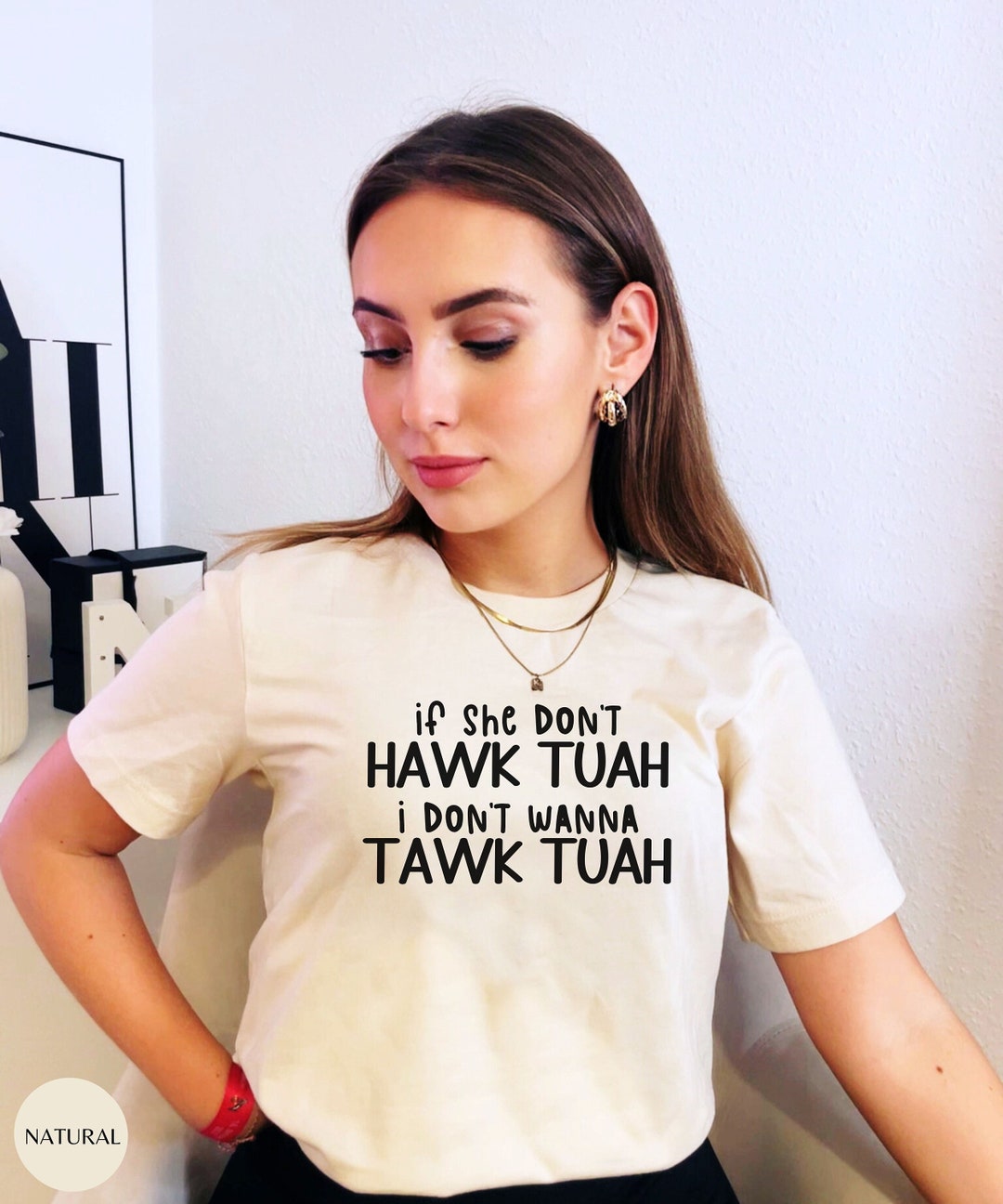 Hawk Tuah Shirt, Spit on That Thang 2024, Funny Meme Girl Funny Viral ...