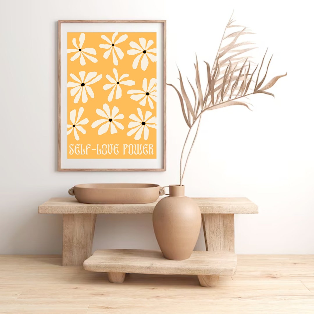 Positive Affirmation Poster Daisy Flower/yellow Quote Poster/flower ...