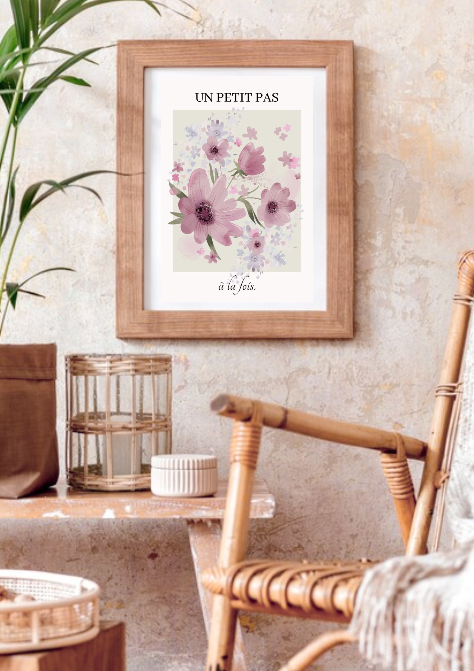 Positive Affirmation Flower Poster/rose Quote Poster/wall Decoration ...