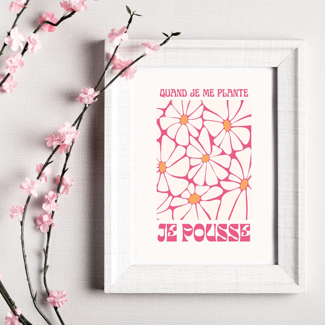 Positive Affirmation Flower Poster/flower Quote Poster/positive Quote ...