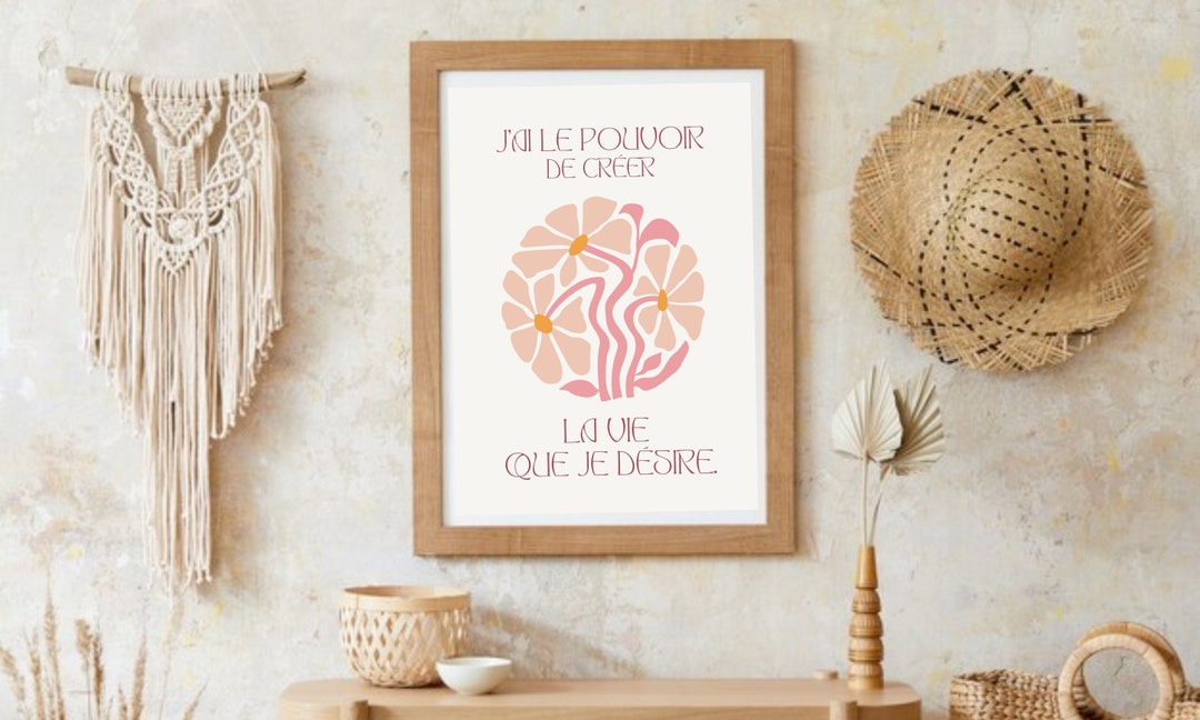 Positive Affirmation Flower Poster/flower Quote Poster/positive Quote ...