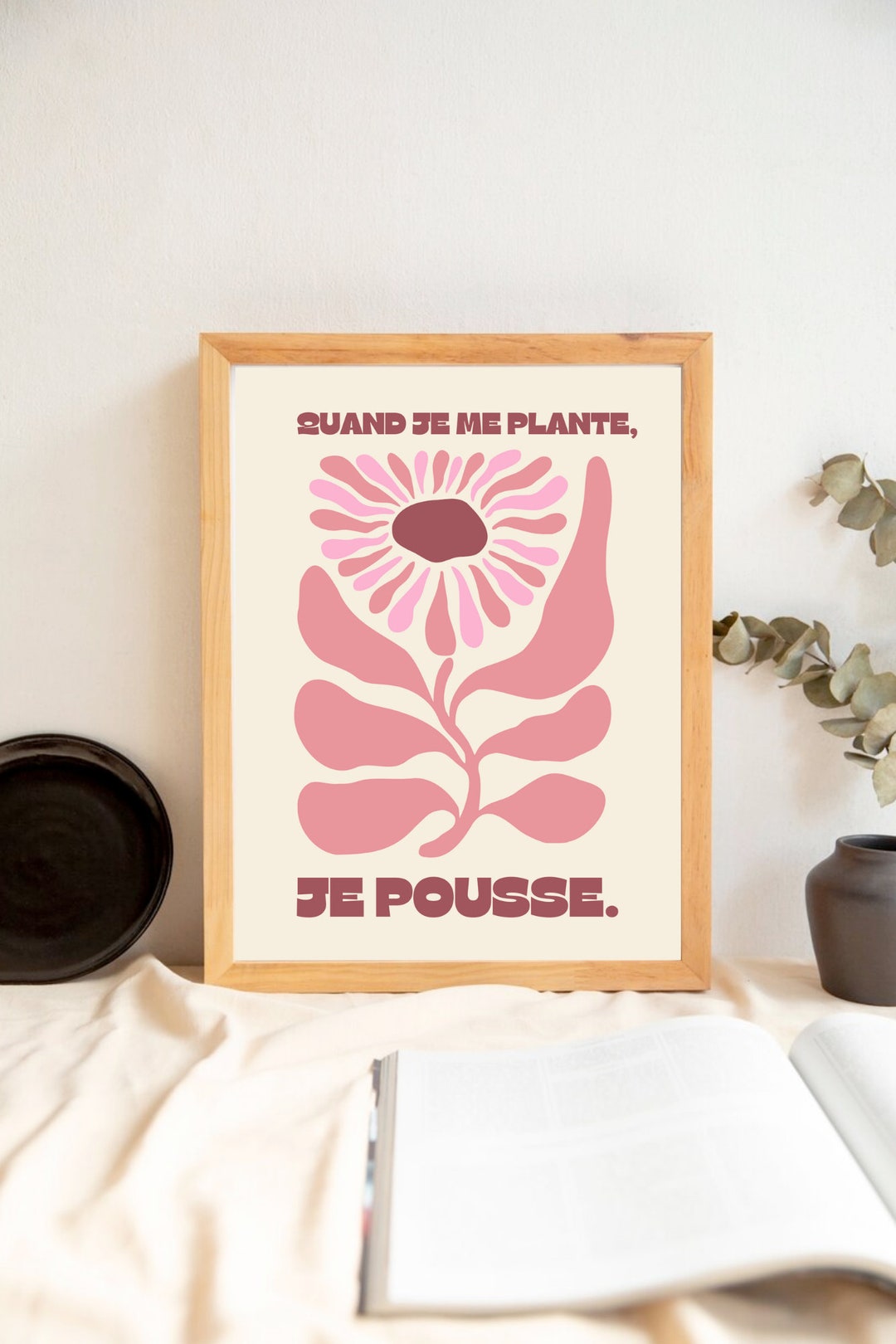 Positive Affirmation Flower Poster/flower Quote Poster/positive Quote ...