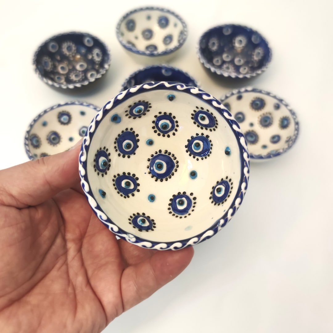 Ceramic Evil Eye Bowls: Wedding Favors, Baptism Gift - Etsy
