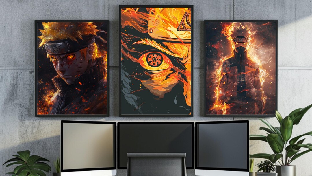 TRIPLE Digital Poster Naruto Exclusive High Resolution SPECIAL OFFER 3 ...