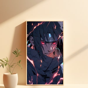 Exclusive Sasuke Poster Digital Poster Limited Edition Wall Art Anime ...