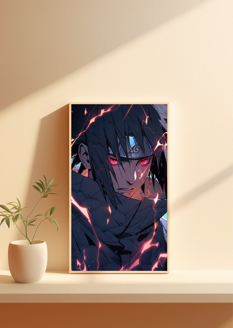Exclusive Sasuke Poster Digital Poster Limited Edition Wall Art Anime ...
