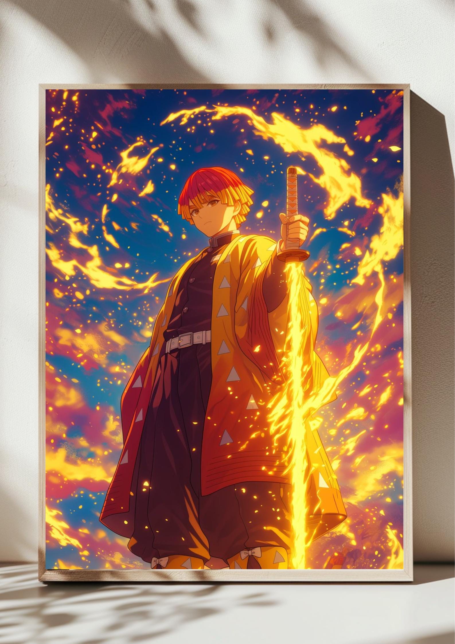 Printable Poster SET 2 Posters Nezuko and Zenitsu Kimetsu No Yaiba Wall ...