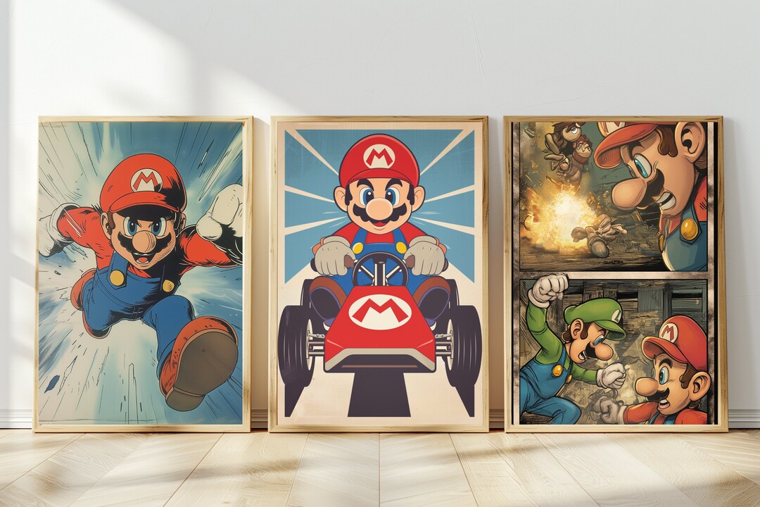 Awesome Mario Bross POSTER Formats A4 A3 16x24in 20x30in - Etsy