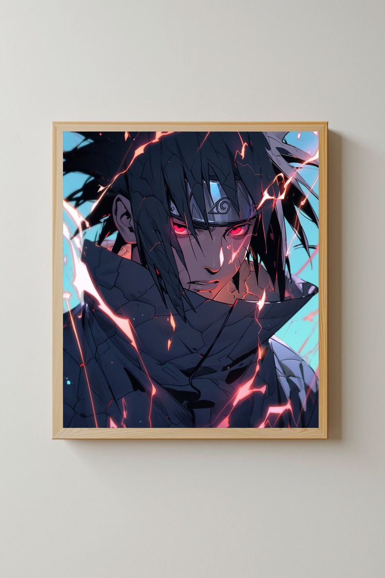 Exclusive Sasuke Poster Digital Poster Limited Edition Wall Art Anime ...