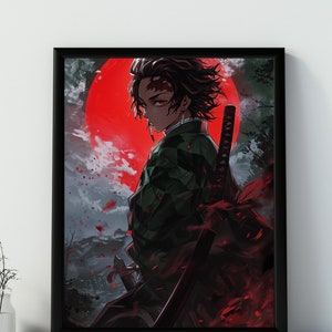 Superb Poster of Tanjiro Printable Poster Kimetsu No Yaiba High ...