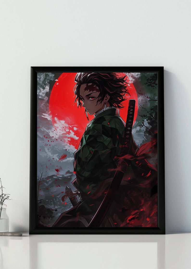 Superb Poster of Tanjiro Printable Poster Kimetsu No Yaiba High ...