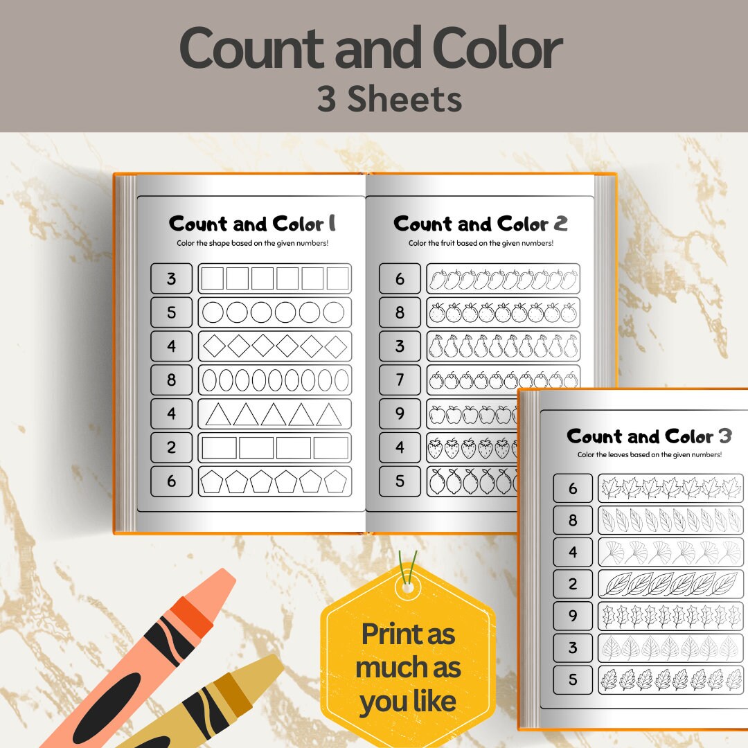 Math Worksheets Printable Activity Book Kindergarten Math Workbook ...