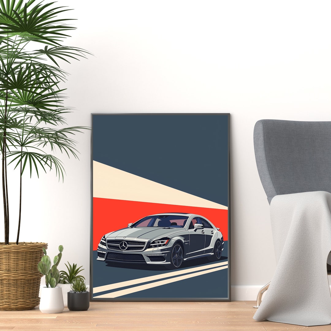 Mercedes CLS63 AMG Digital Download Print Cars Wall Art Boys Room Decor ...