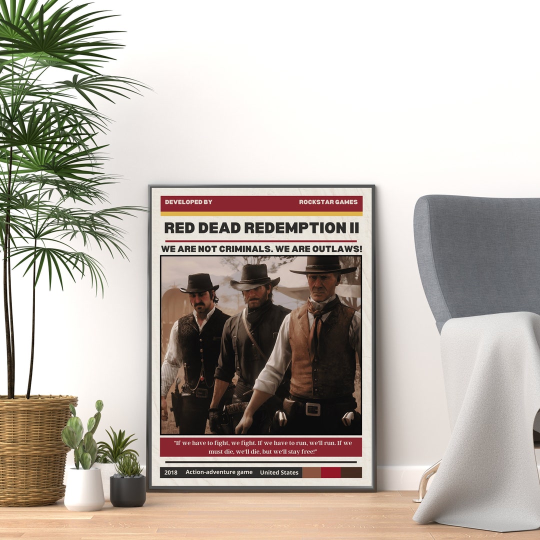 Red Dead Redemption II Poster Gaming Room Poster Gaming Wall Poster ...