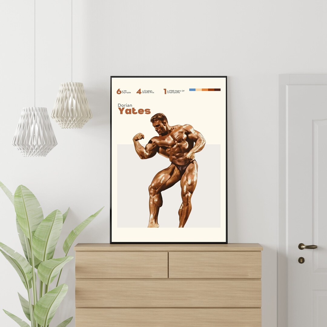 Dorian Yates Inspired Poster, Mr Olympia Art Print, Bodybuilding Poster ...