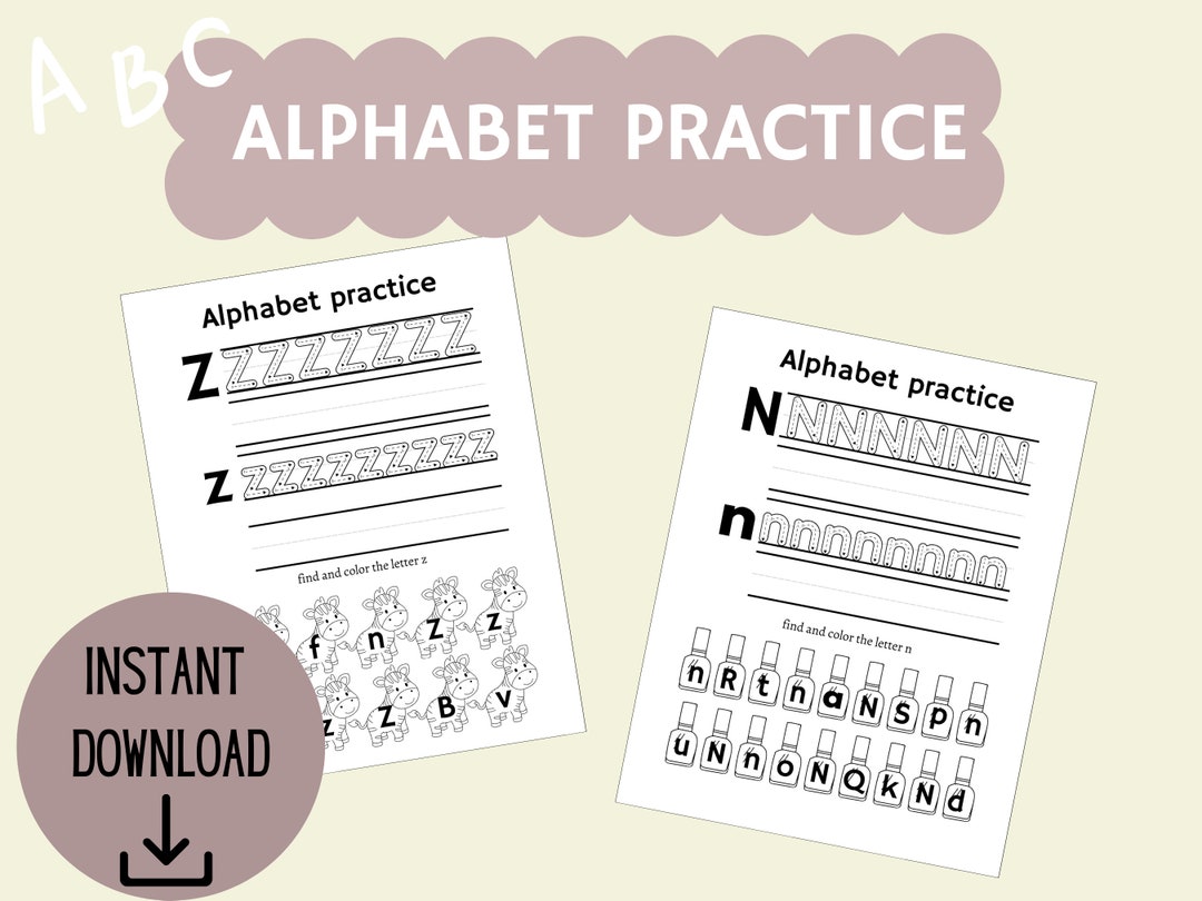 Preschool Activity Preschool Worksheets Alphabet Tracing Practice ...
