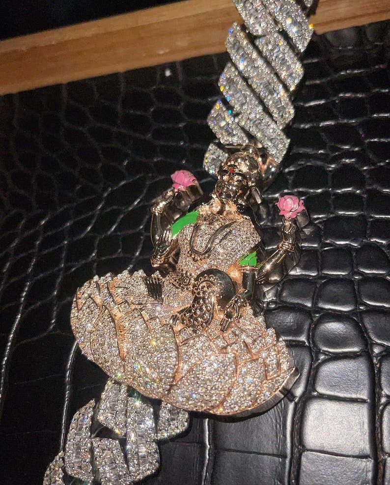 22 MM VVS Moissanite Diamond Cuban Link Chain Men's Iced Out Custom Hip ...