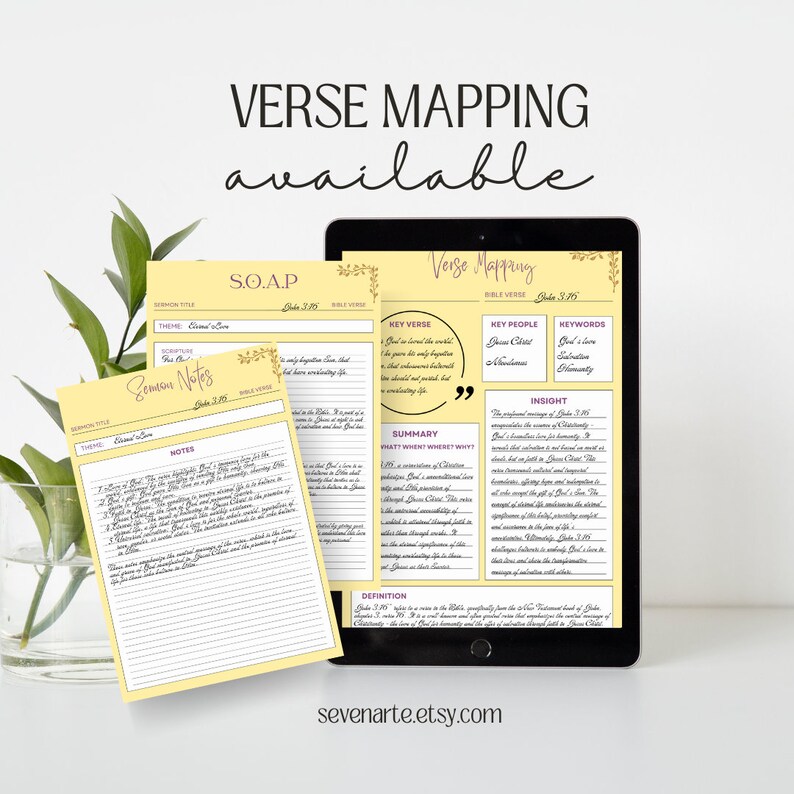 Verse Mapping Bible Study Printable: Digital Template (PDF) - Etsy