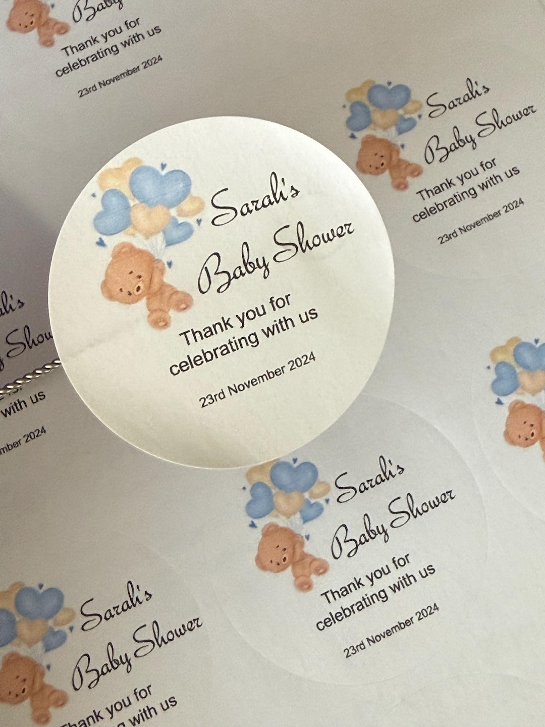 Personalized Baby Shower Stickers: Round Favor Stickers - Etsy
