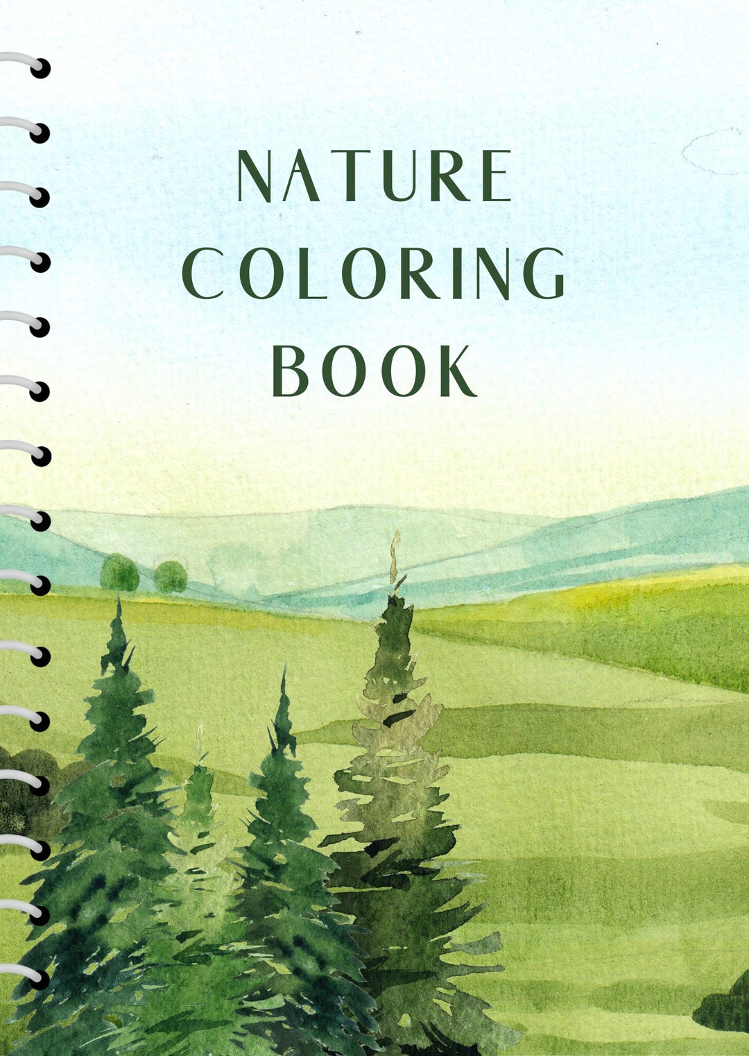 25 Nature Coloring Pages, Coloring Book, Instant Download for Adults ...