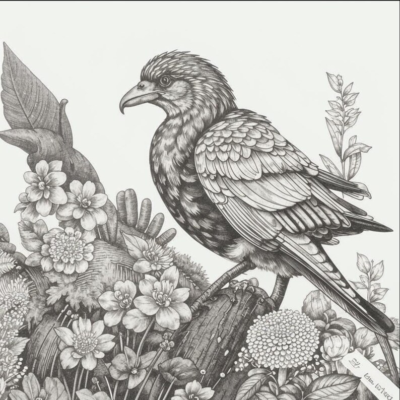 25 Cute Birds Coloring Pages Coloring Book for Adults and Kids, Digital ...