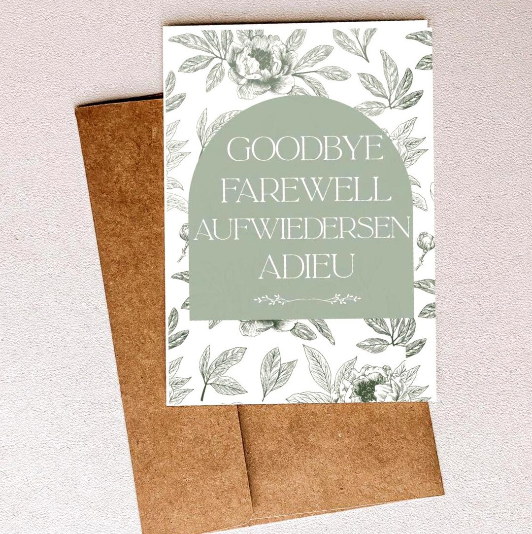 Farewell Card - Etsy