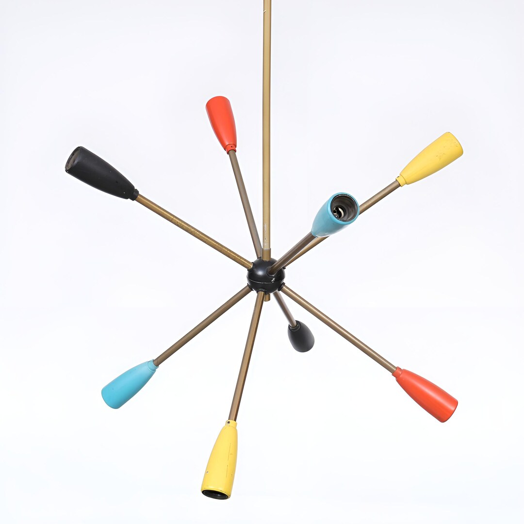 Mid Century Modern Sputnik Chandelier Vintage Style Atomic Ceiling ...