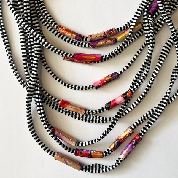 Textile Necklace - Etsy