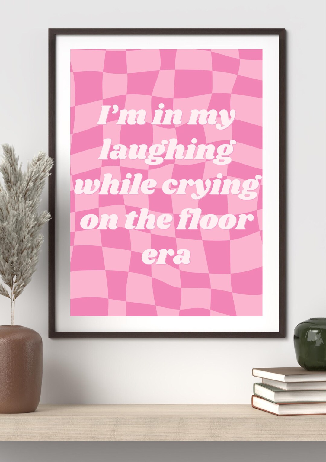 A4 Pink Mental Breakdown Core Print, Unframed Funny Wall Art, Unhinged ...