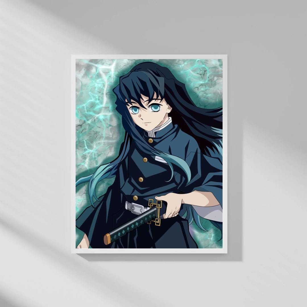 Muichiro Tokito Digital Art Print | A4 Demon Slayer Poster | Instant ...