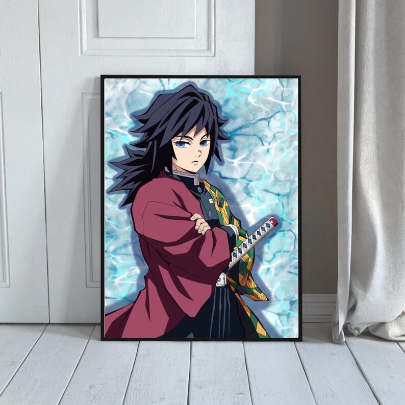 Giyu Tomioka Digital Art Print | A4 Demon Slayer Poster | Instant ...
