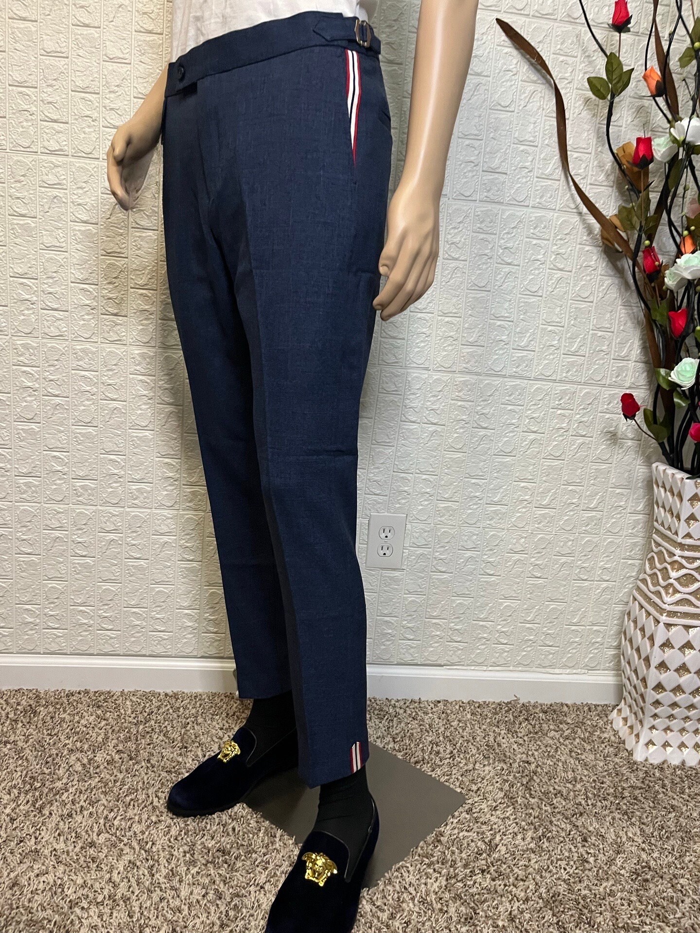 Formal Event Business Meeting Waist Strap Beltless Men Pant Trousers - Etsy
