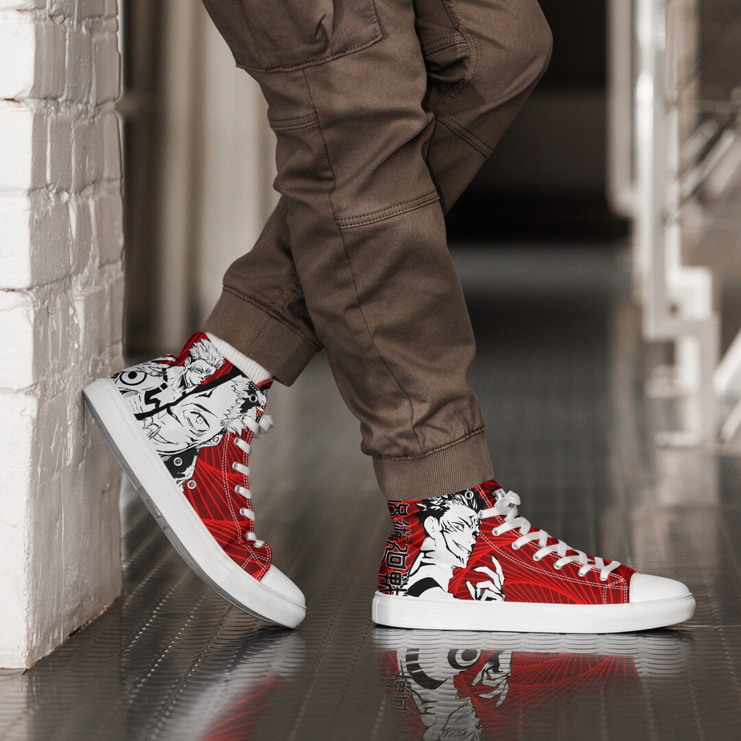 Hypnotic Sukuna Spirits Cursed Dark Demon Footwear Anime Manga Sneakers ...