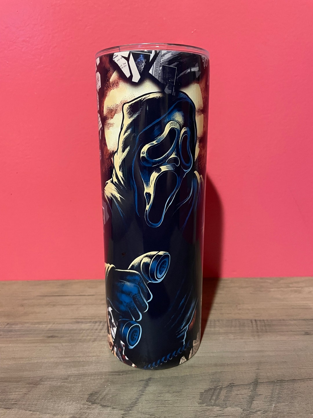 Ghostface Slasher Newspaper Tumbler - Etsy