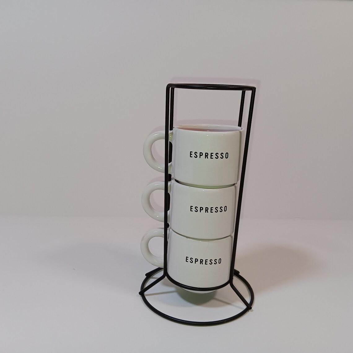 3 Espresso Cups & Stand - Etsy