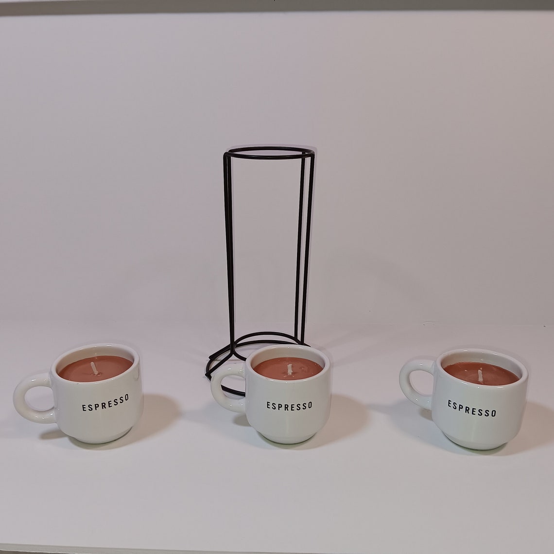 3 Espresso Cups & Stand - Etsy