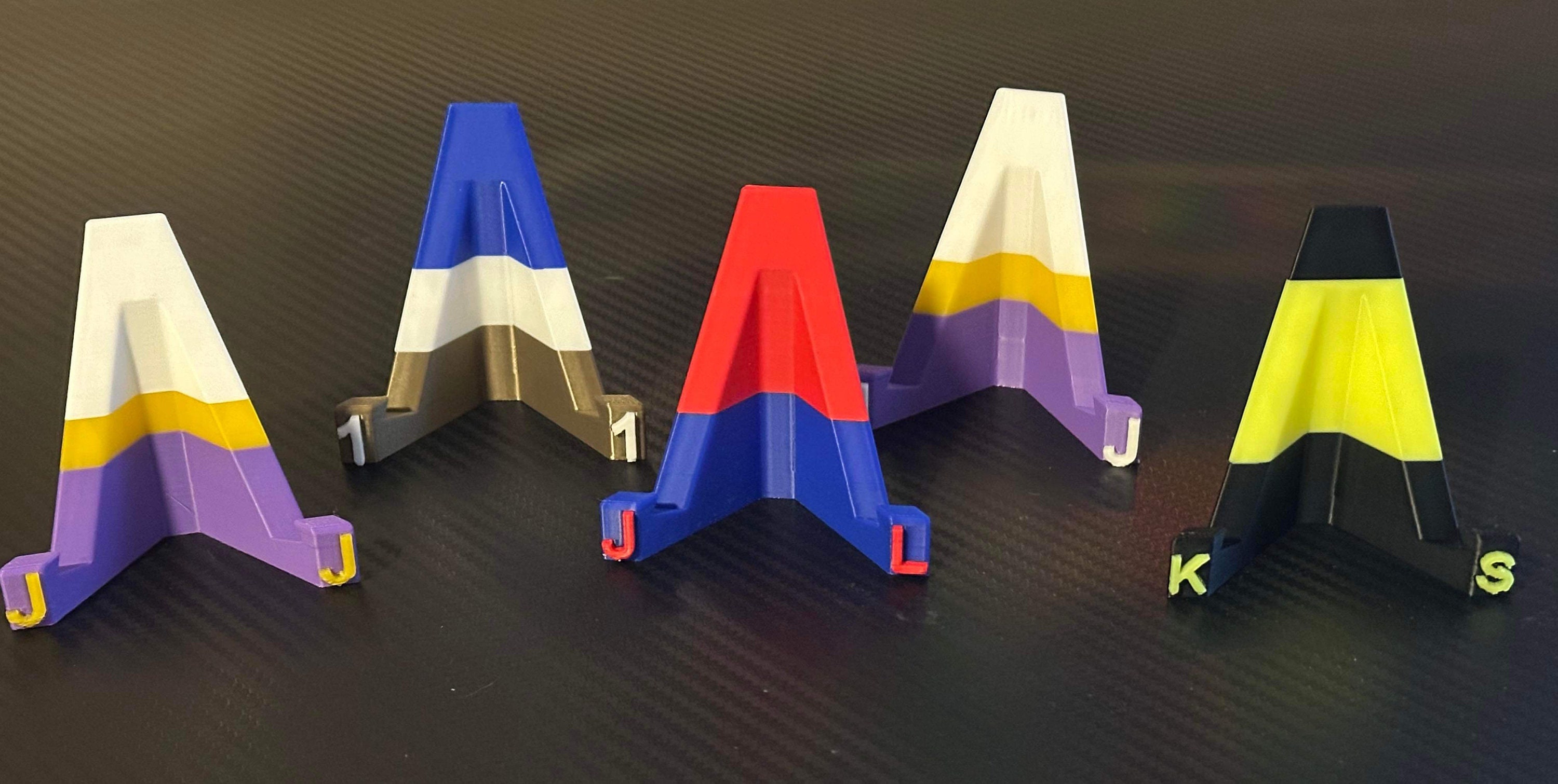 Two Color Custom Card Stands - 5 Pack - Etsy