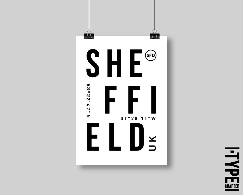Sheffield Print Sheffield Poster Sheffield Wall Art Sheffield ...