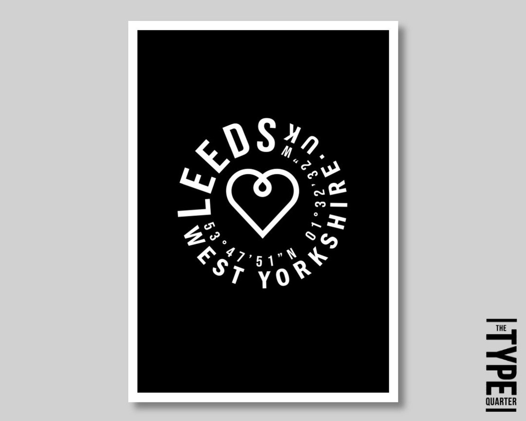 Leeds Print Leeds Poster Leeds Wall Art Destination Print Leeds Digital ...