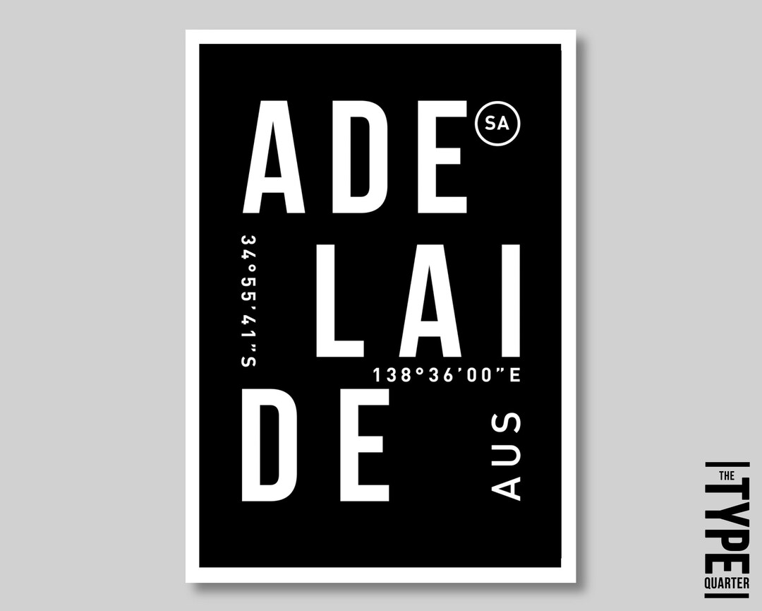 Adelaide Print Adelaide Poster Travel Print Adelaide Wall Art ...