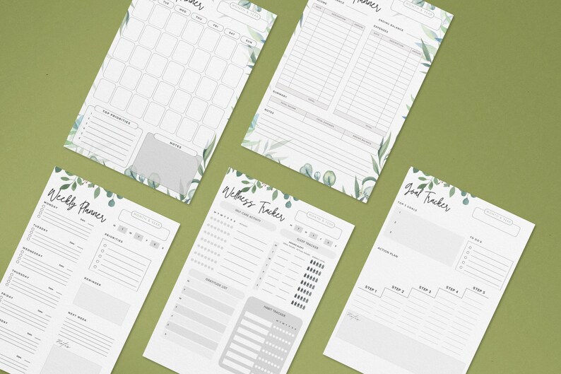 Personal Planner Bundle, Botanic Collection. Ready to Print, Instant ...