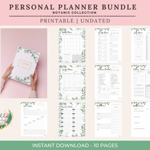 Personal Planner Bundle, Botanic Collection. Ready to Print, Instant ...