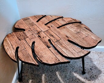 Monstera Leaf Table, Plant Table, Side Table , Coffee Table , Plant ...