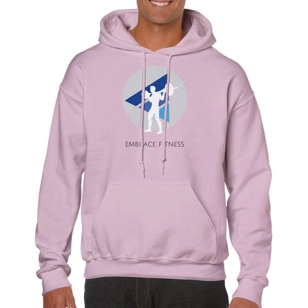 Classic Unisex Pullover Hoodie Embrace Fitness Emblem - Etsy