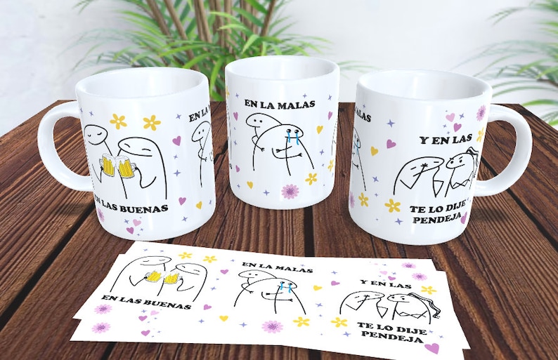 Plantilla Flork EN LAS BUENAS, en las malas y en las te lo dije pendeja - Etsy México