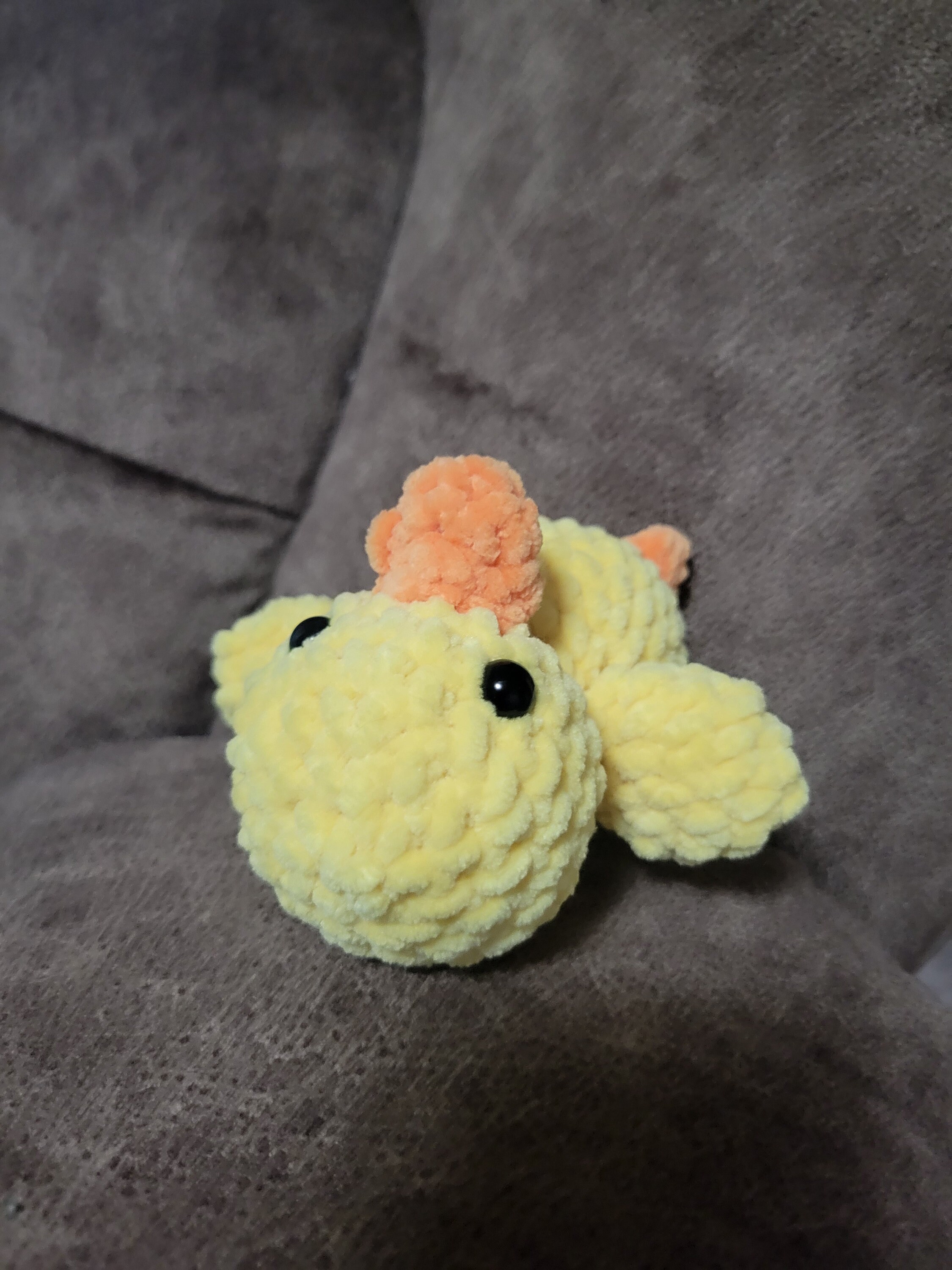 Crochet Yellow Duck Small Amigurumi Soft Stuffie Buddy Handmade Plushie ...