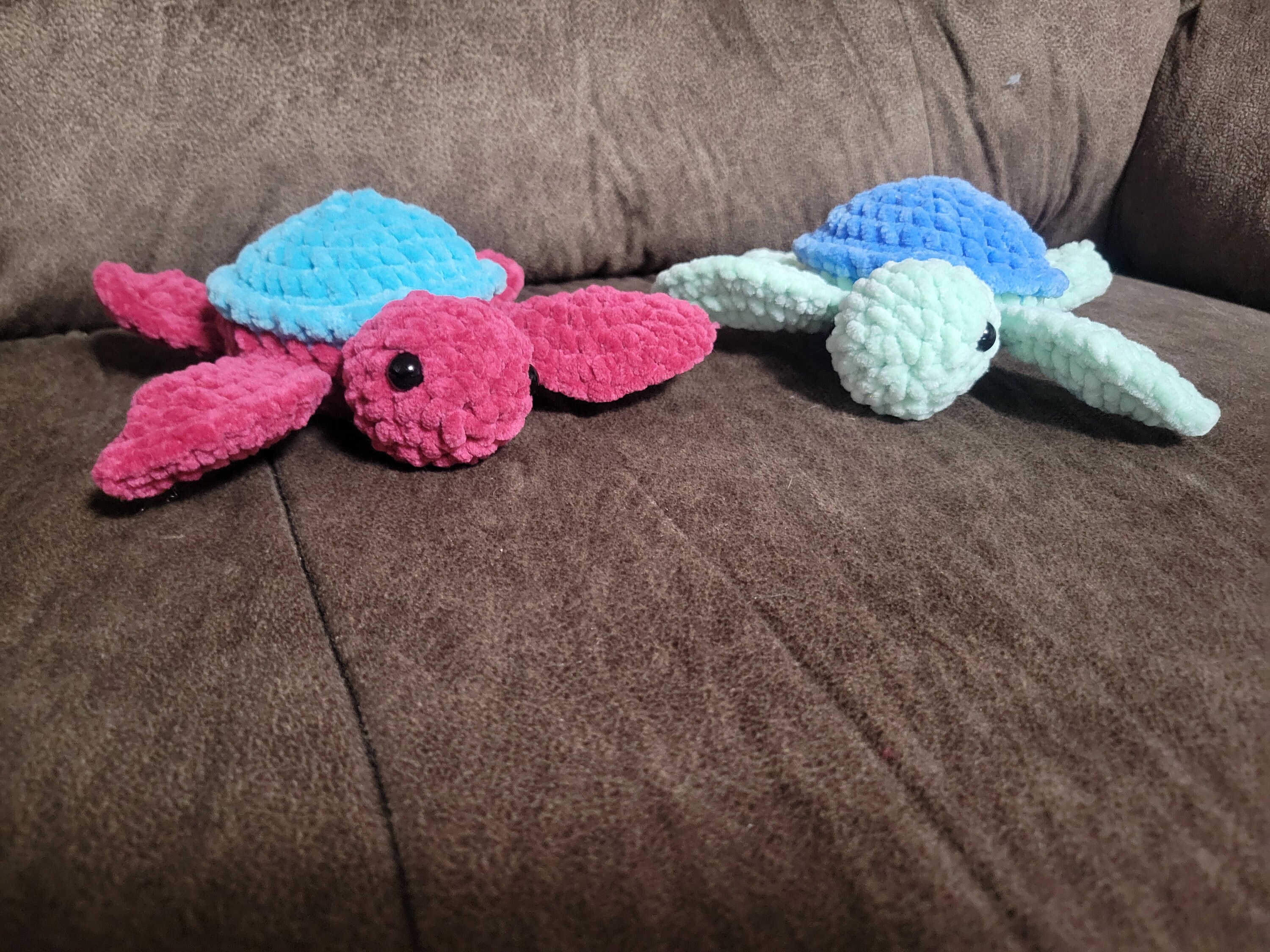 Crochet Sea Turtle Small Amigurumi Ready to Ship Soft Stuffie Buddy ...