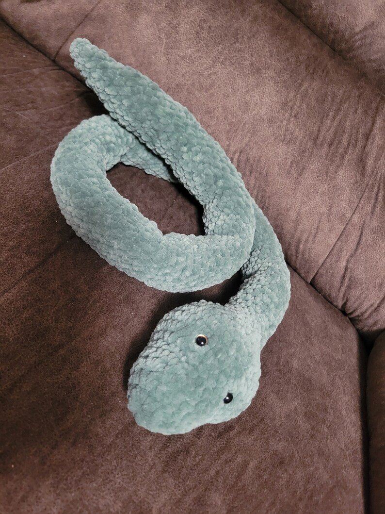 Crochet Large Snake Stuffy Customizable Handmade Plushie Amigurumi ...